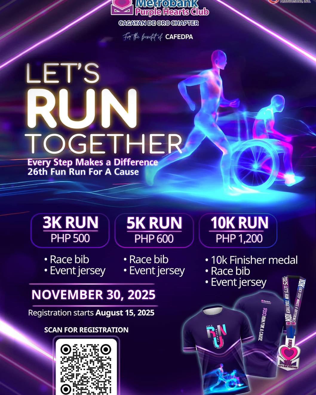 Metrobank Purple Hearts Club - CDO Fun Run for a Cause 2025 | Running ...