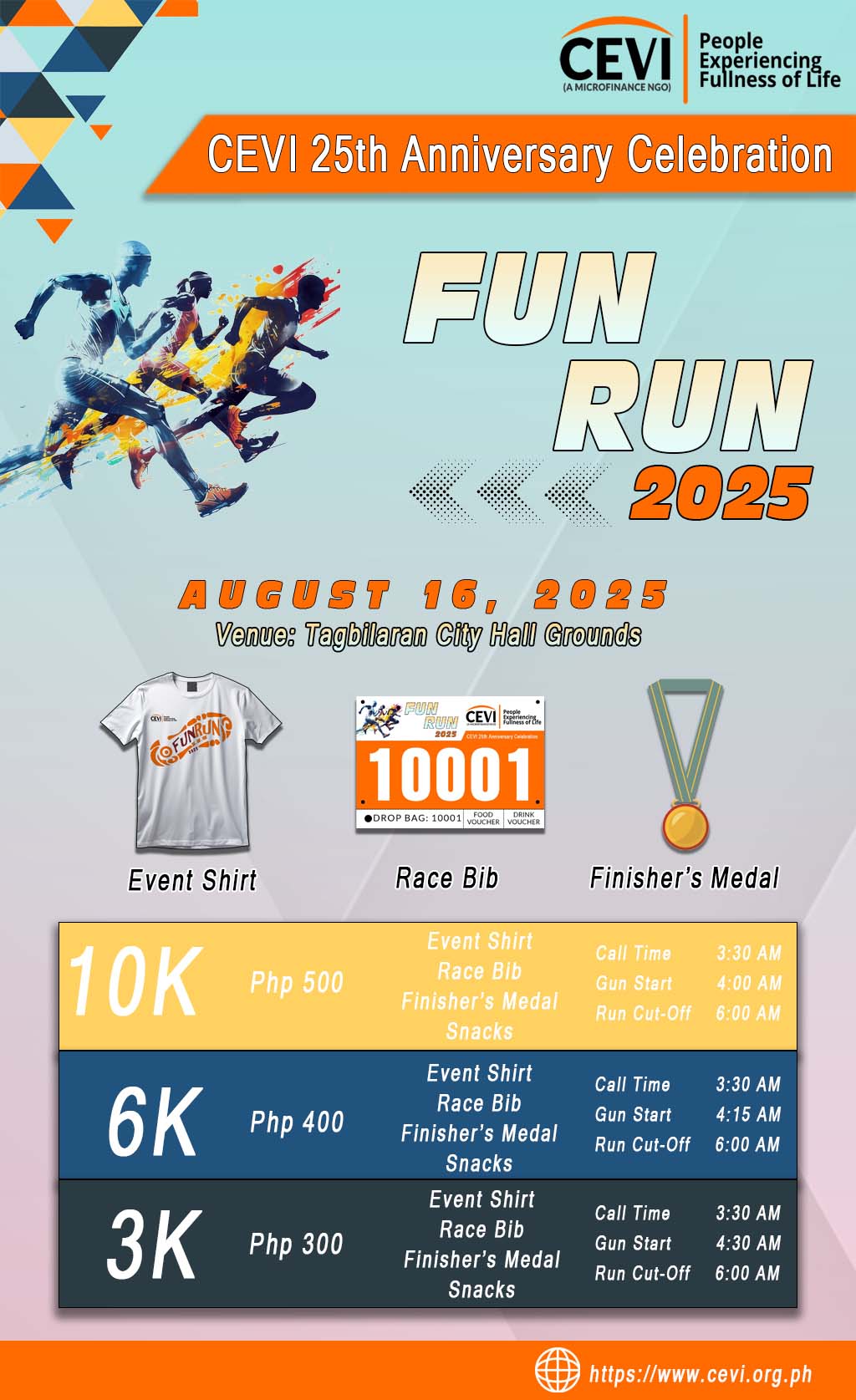 CEVI 25th Anniversary Fun Run 2025 | Running Events Philippines | RaceKit